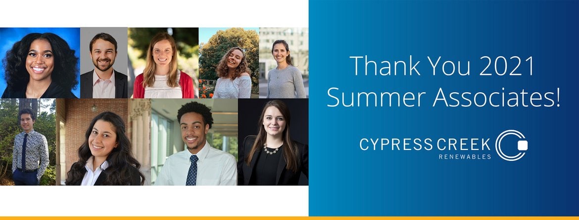 Hats off to our 2021 Class of Summer Associates | Cypress Creek